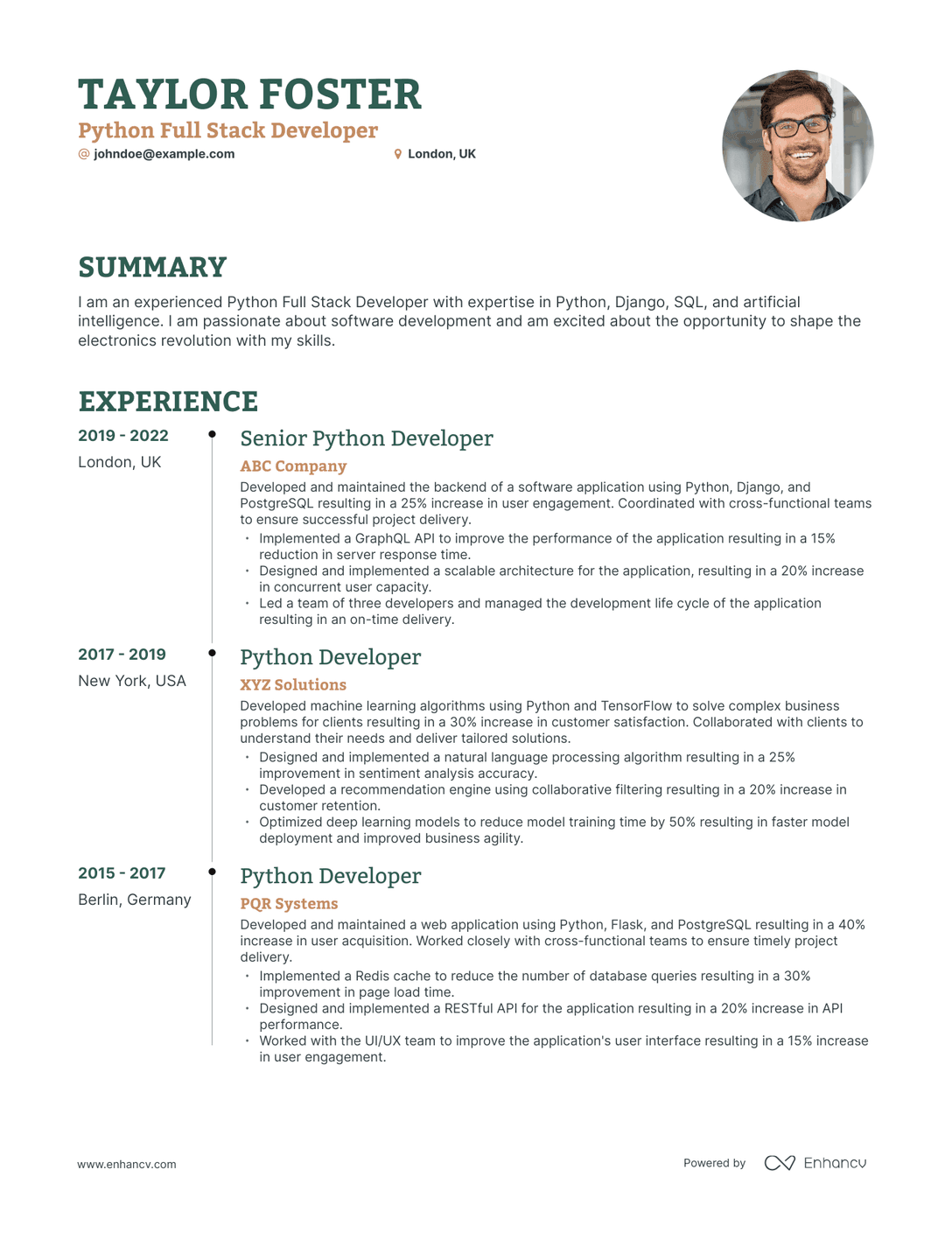 5 Python Full Stack Developer Resume Examples And Guide For 2023 8065